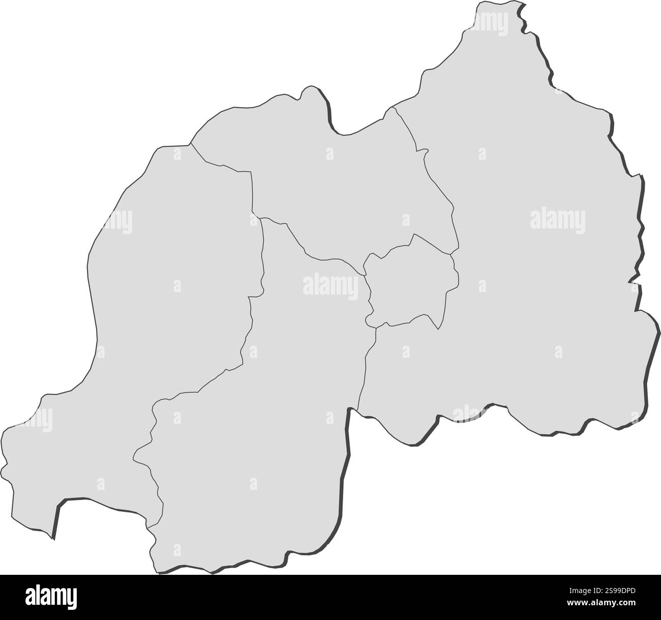 Map of Rwanda with the provinces Stock Vector Image & Art - Alamy