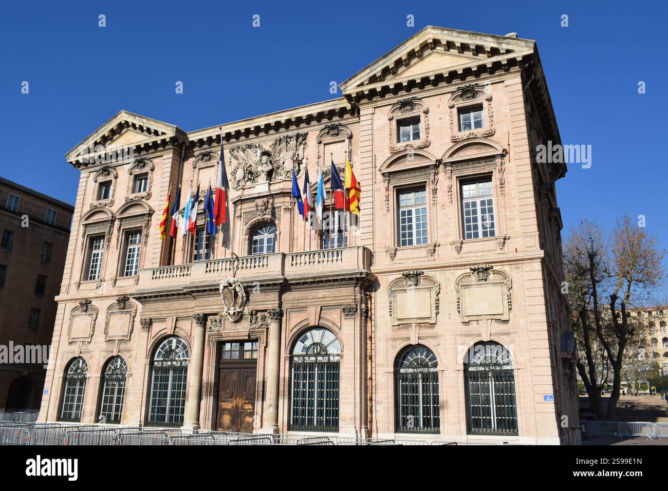 The historic Marseille Town Hall, with its classic French architecture ...