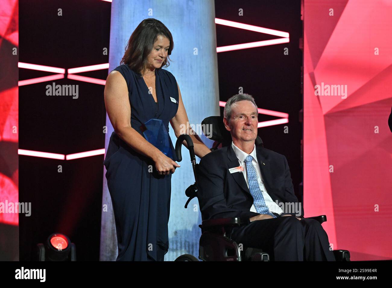 Australian of the Year Neale Daniher and wife Jan during the 2025 ...
