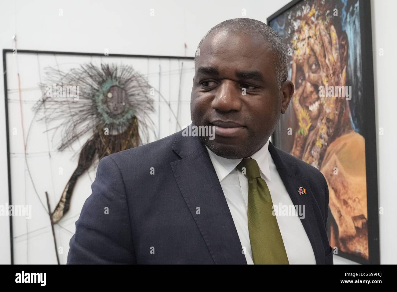 Foreign Secretary David Lammy during a visit to the Doff Art Gallery ...