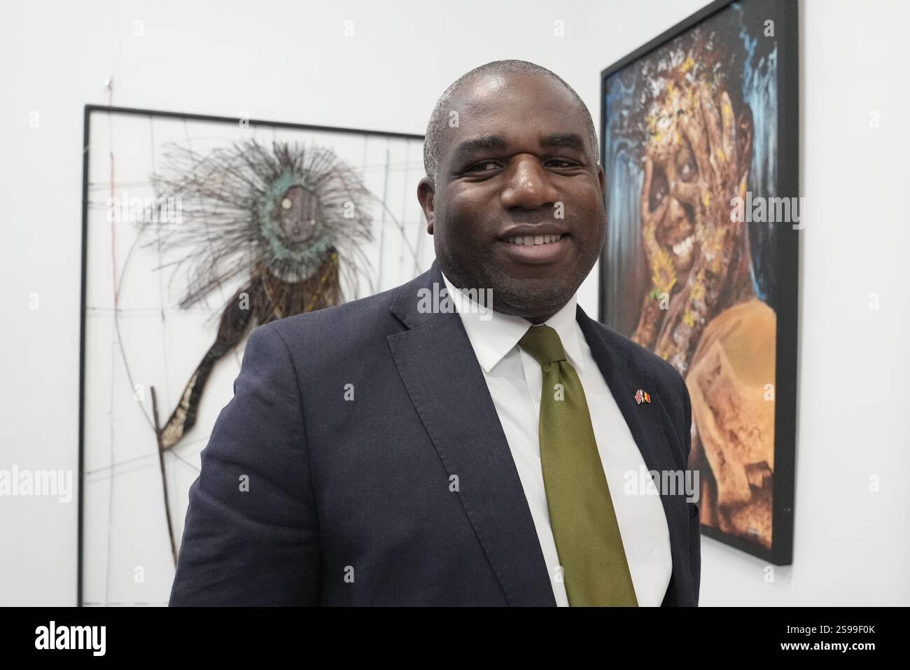 Foreign Secretary David Lammy during a visit to the Doff Art Gallery ...