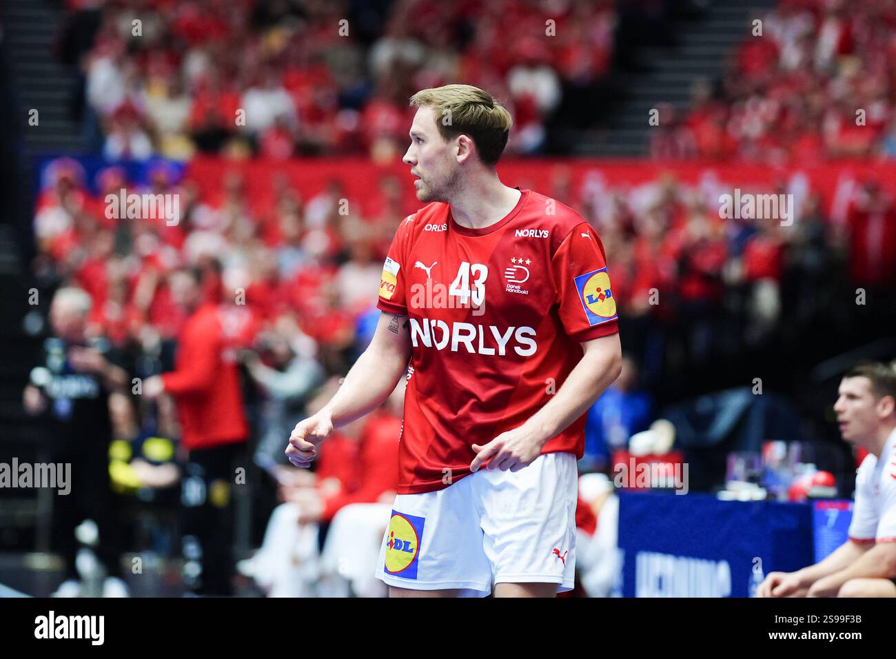 Simon Pytlick (Daenemark, #43) DEN, Daenemark vs. Schweiz, Handball ...