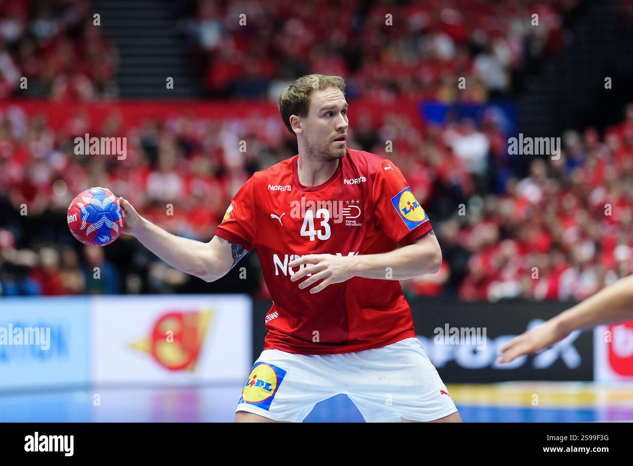 Simon Pytlick (Daenemark, #43) DEN, Daenemark vs. Schweiz, Handball ...