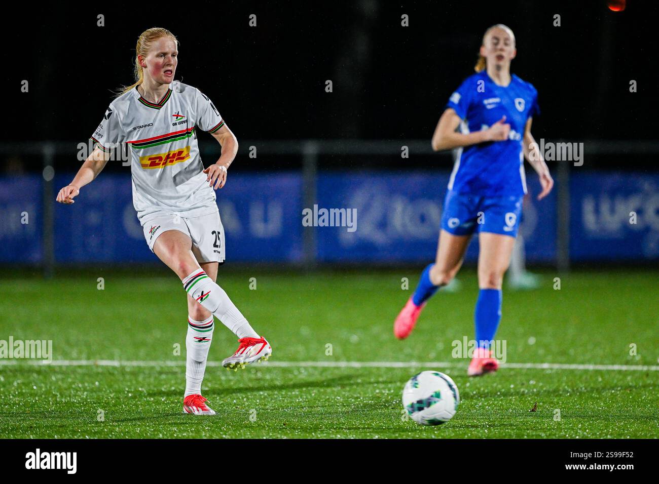 Linde Veefkind (25) of OHL pictured during a female soccer game between ...