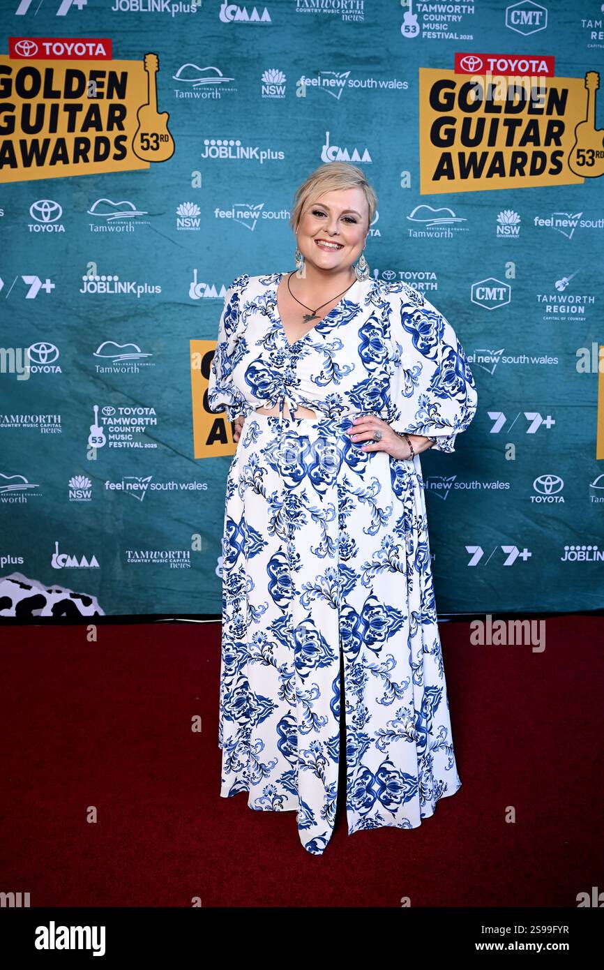 Lyn Bowtel arrives at the Golden Guitar Awards during the 53rd Tamworth ...