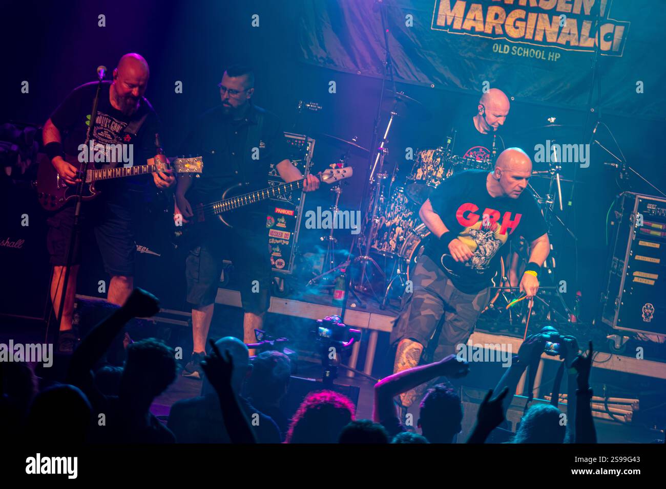 Zagreb, Croatia, 24. 01. 2025. - The performance of Savrseni Marginalci punk rock band in ...