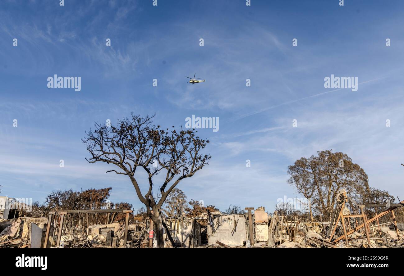 January 24, 2025, Pacific Palisades, California, USA: President Donald ...