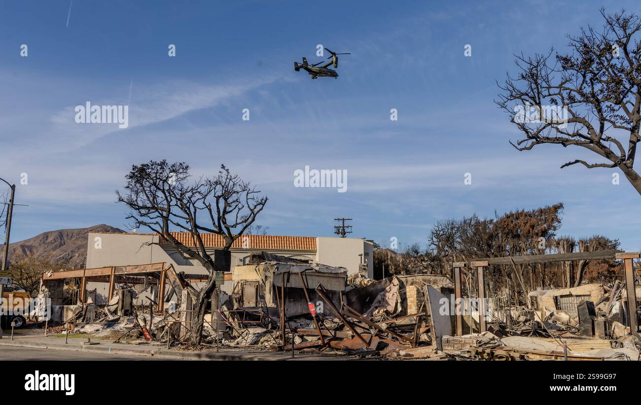 January 24, 2025, Pacific Palisades, California, USA: President Donald ...