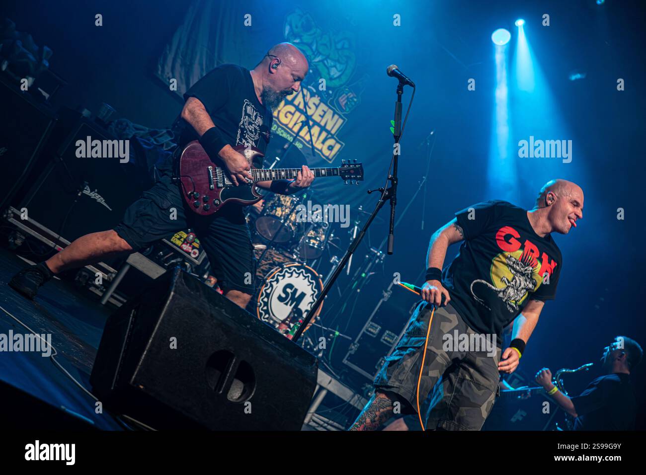 Zagreb, Croatia, 24. 01. 2025. - The performance of Savrseni Marginalci punk rock band in ...