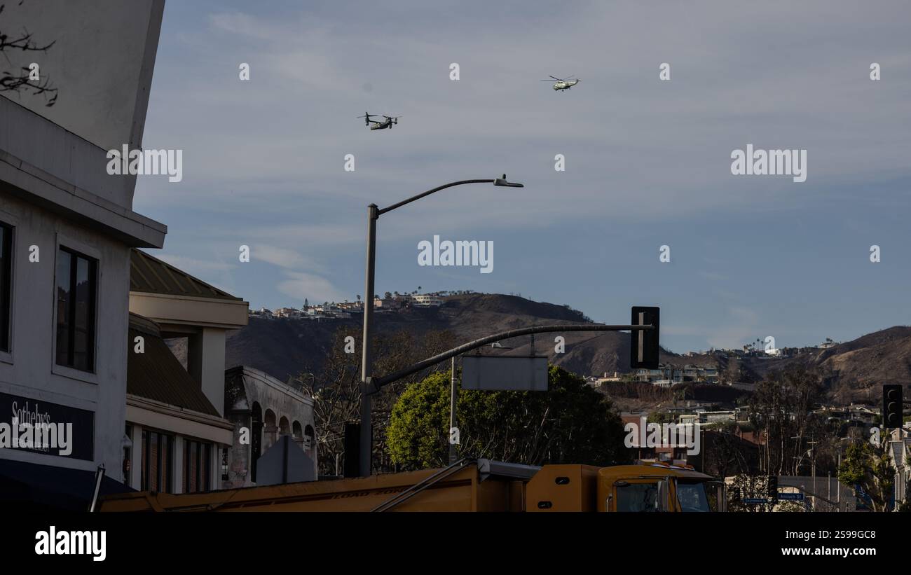 January 24, 2025, Pacific Palisades, California, USA: President Donald ...