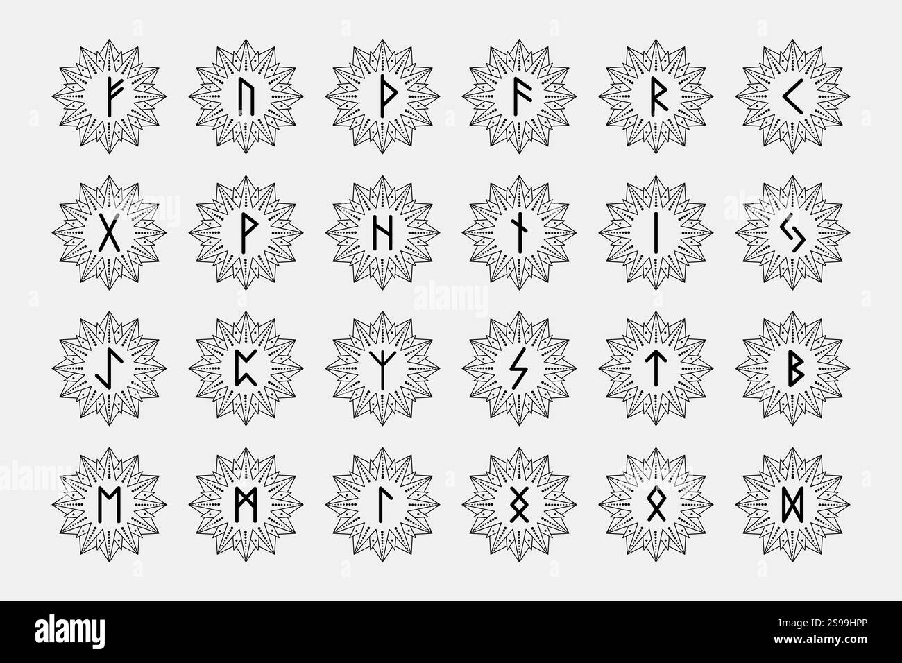 Collection of nordic runes Stock Vector Image & Art - Alamy
