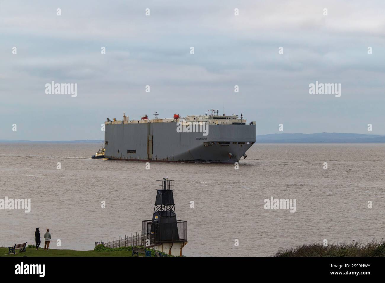 Vehicle carrier Oregon Highway heading for Royal Portbury docks Stock ...