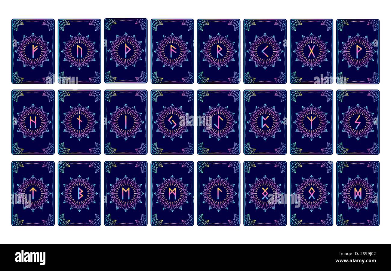 Esoteric tarot cards line Cut Out Stock Images & Pictures - Alamy