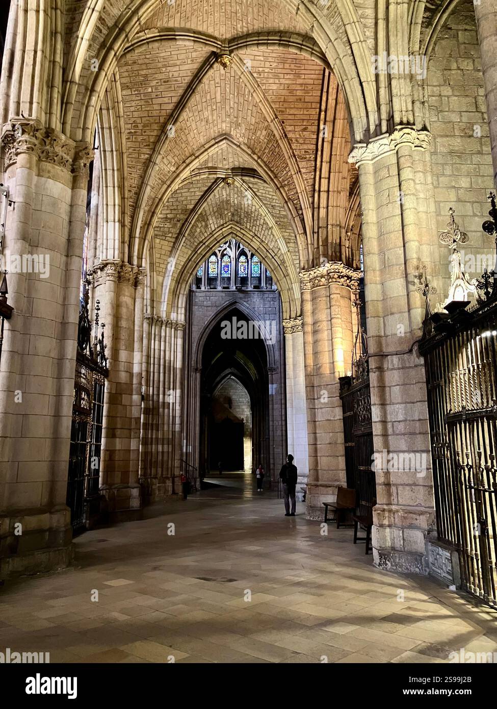 Vaulted Ceiling and Empty Isle: Inside Catedral de León, Castile y León ...