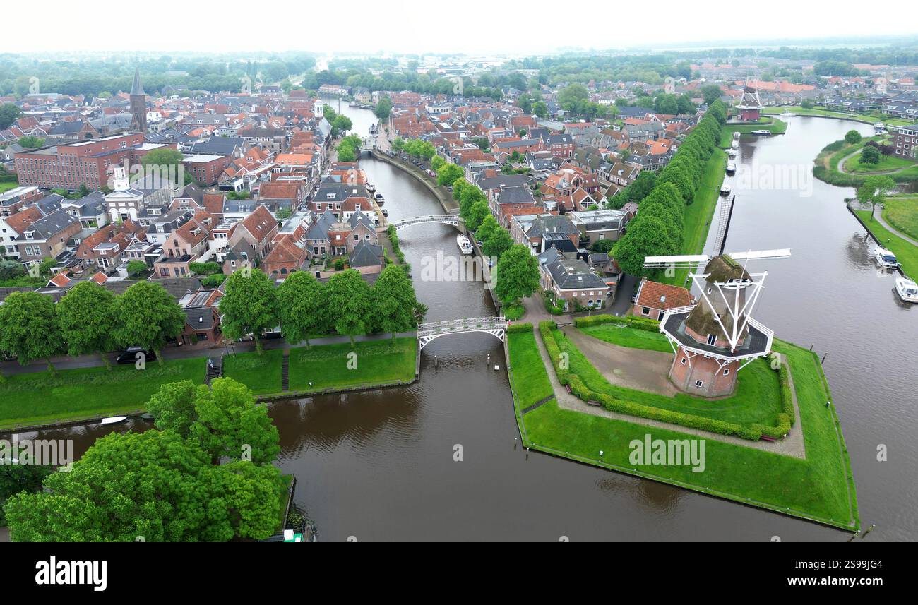 Aerial view of the historic city of Haarlem, The Netherlands Stock ...