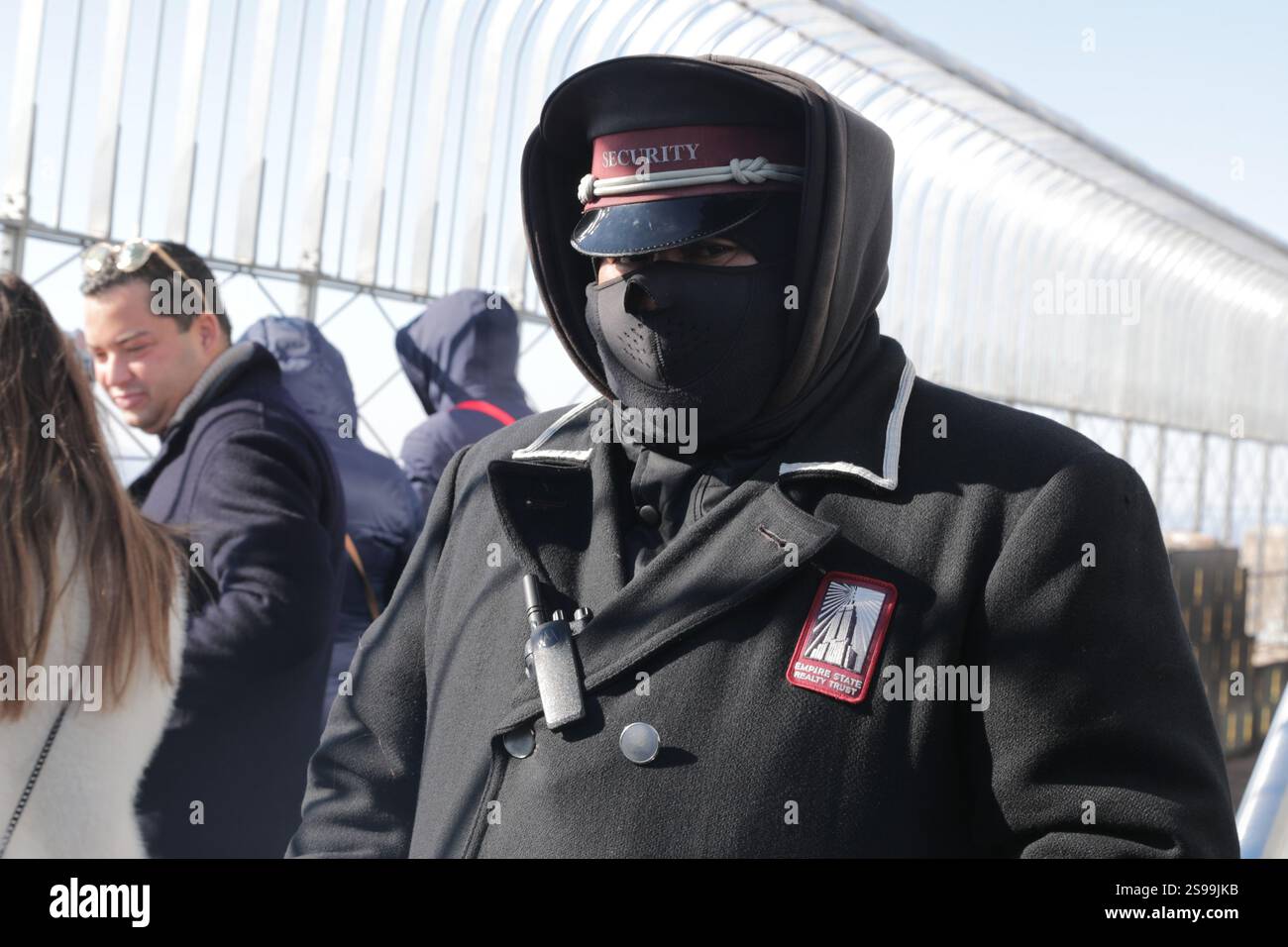 NEW YORK, NEW YORK - JANUARY 24: Empire State Building Security during ...