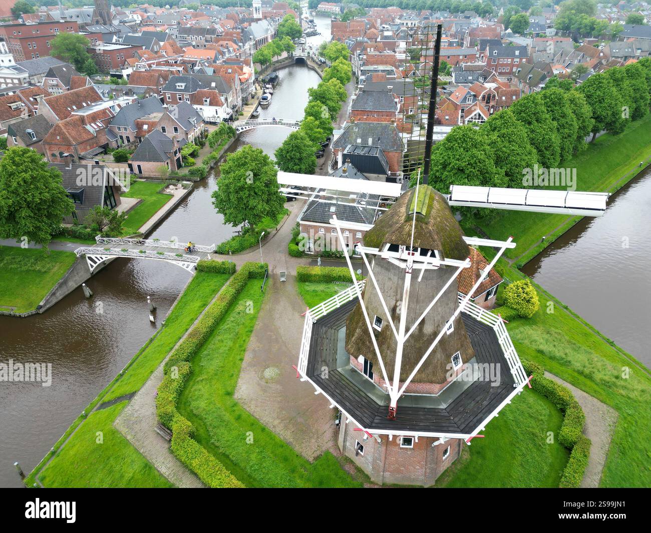Aerial view of the historic city of Haarlem, The Netherlands Stock ...