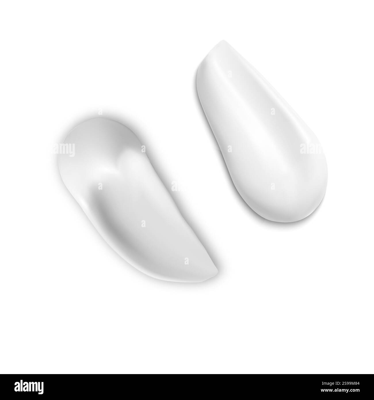 Realistic cream texture smear vector mockup. Skin care beauty product ...