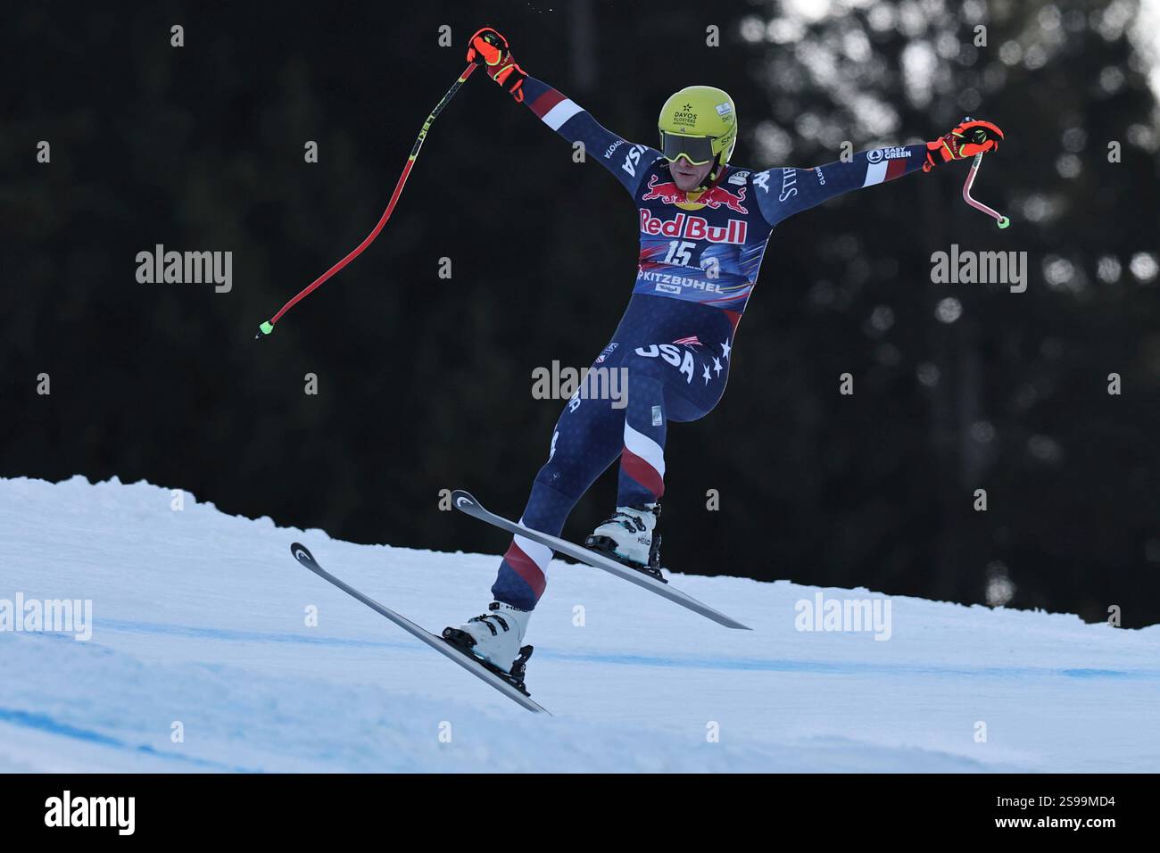 United States' Ryan Cochran Siegle speeds down the course during an ...