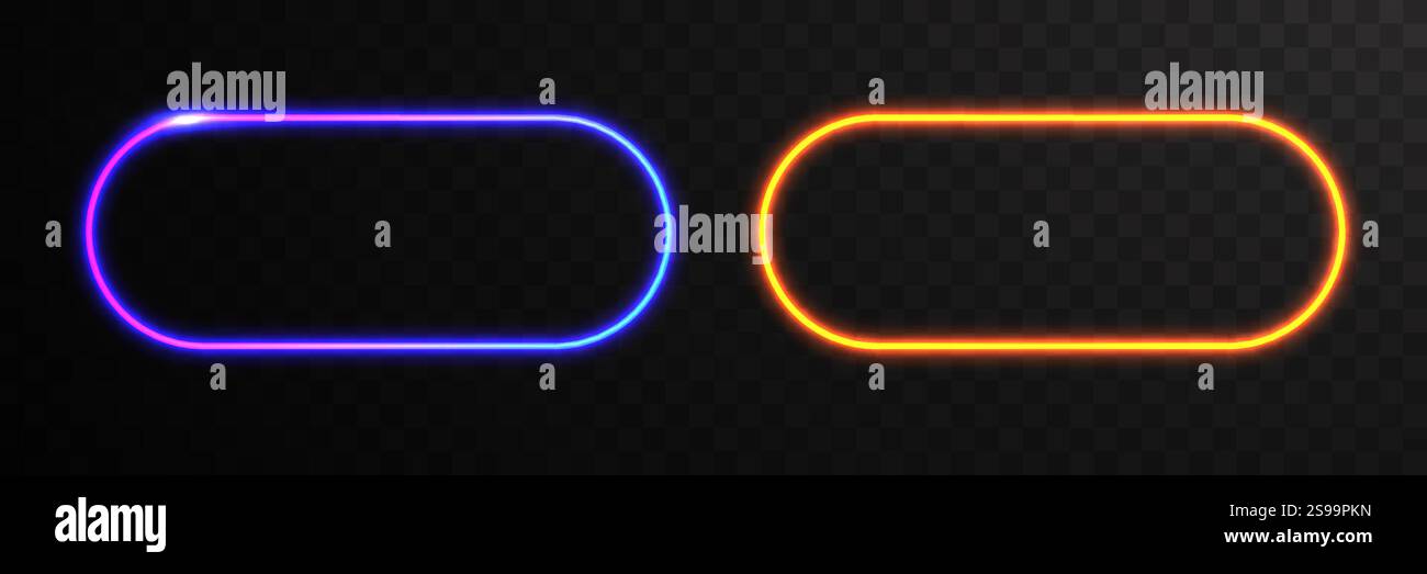 Neon buttons set. Vector illustration Stock Vector Image & Art - Alamy