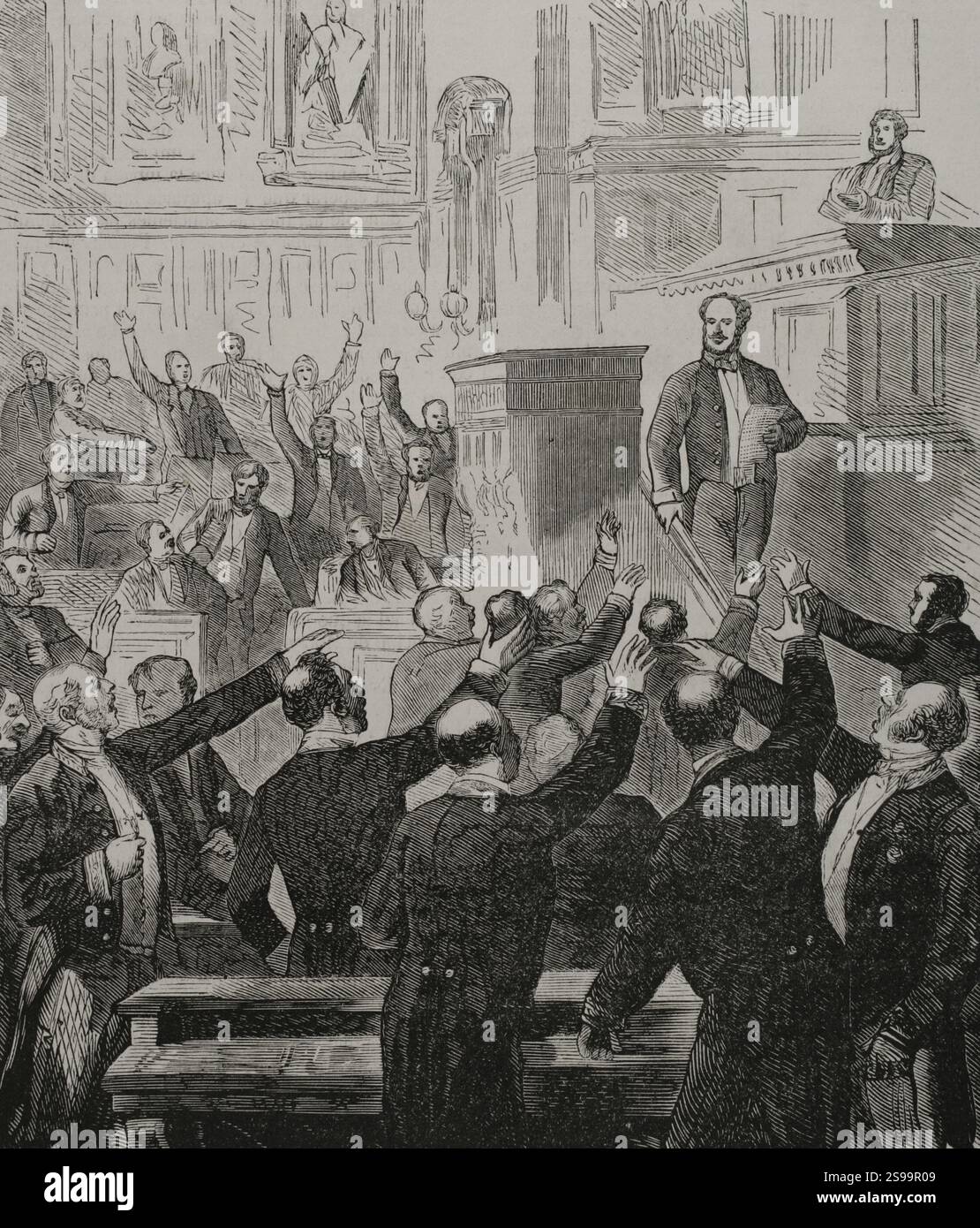 Franco-Prussian War (1870-1871). War declaration. Session of the French ...