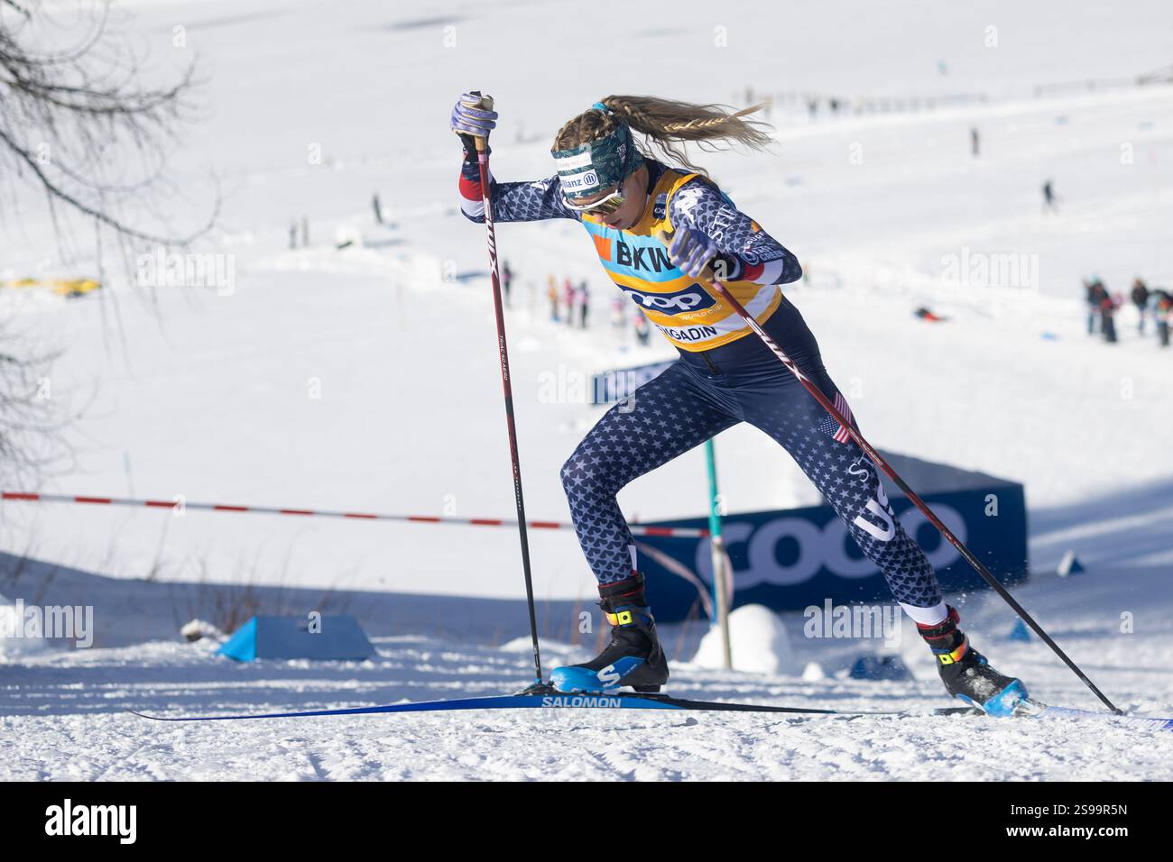 Engadin, Switzerland. 25th Jan, 2025. Jessie Diggins (USA) during FIS ...