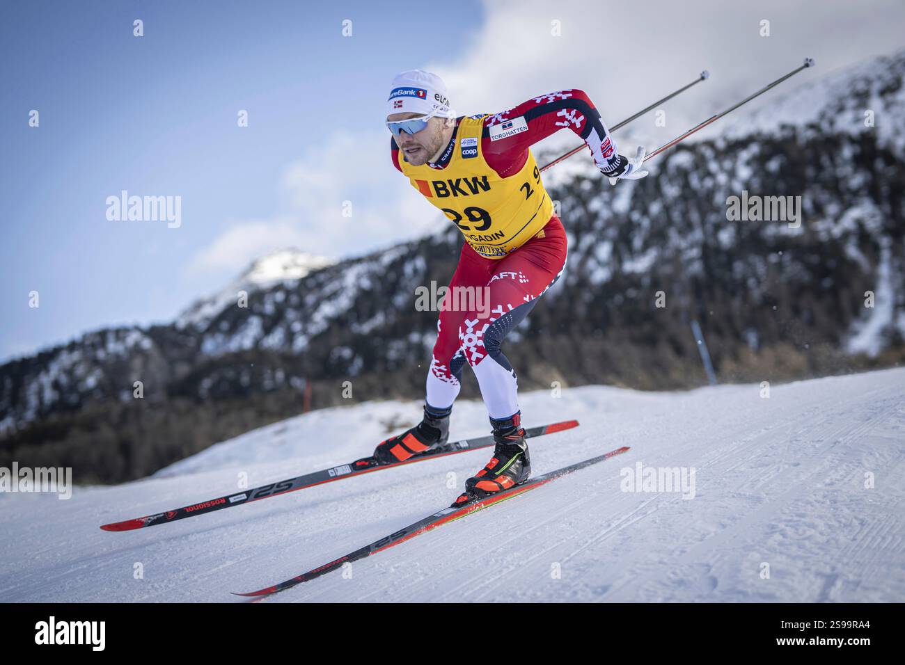 Haavard Solaas Taugboel of Norway in action during the cross country ...