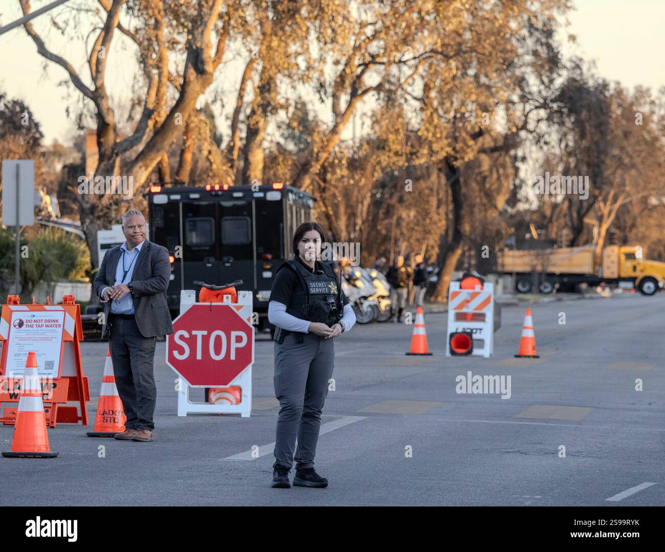 January 24, 2025, Pacific Palisades, California, USA: An LAPD Police ...