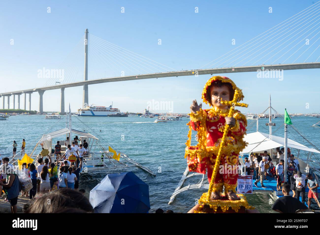 2025 Fluvial parade, boats mooring, Sinulog festival in Cebu ...