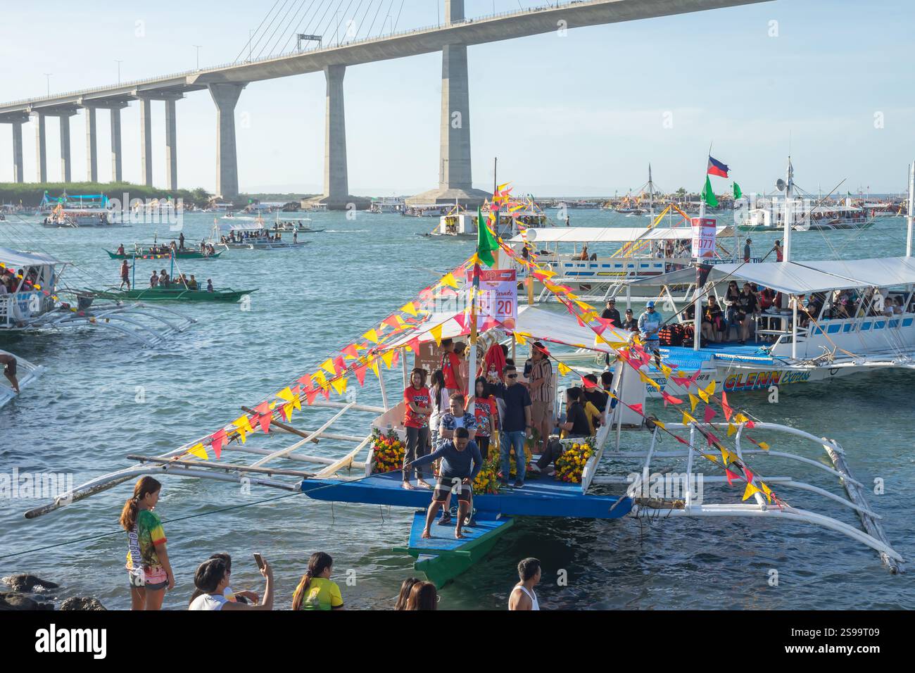 2025 Fluvial parade, boats mooring, Sinulog festival in Cebu ...