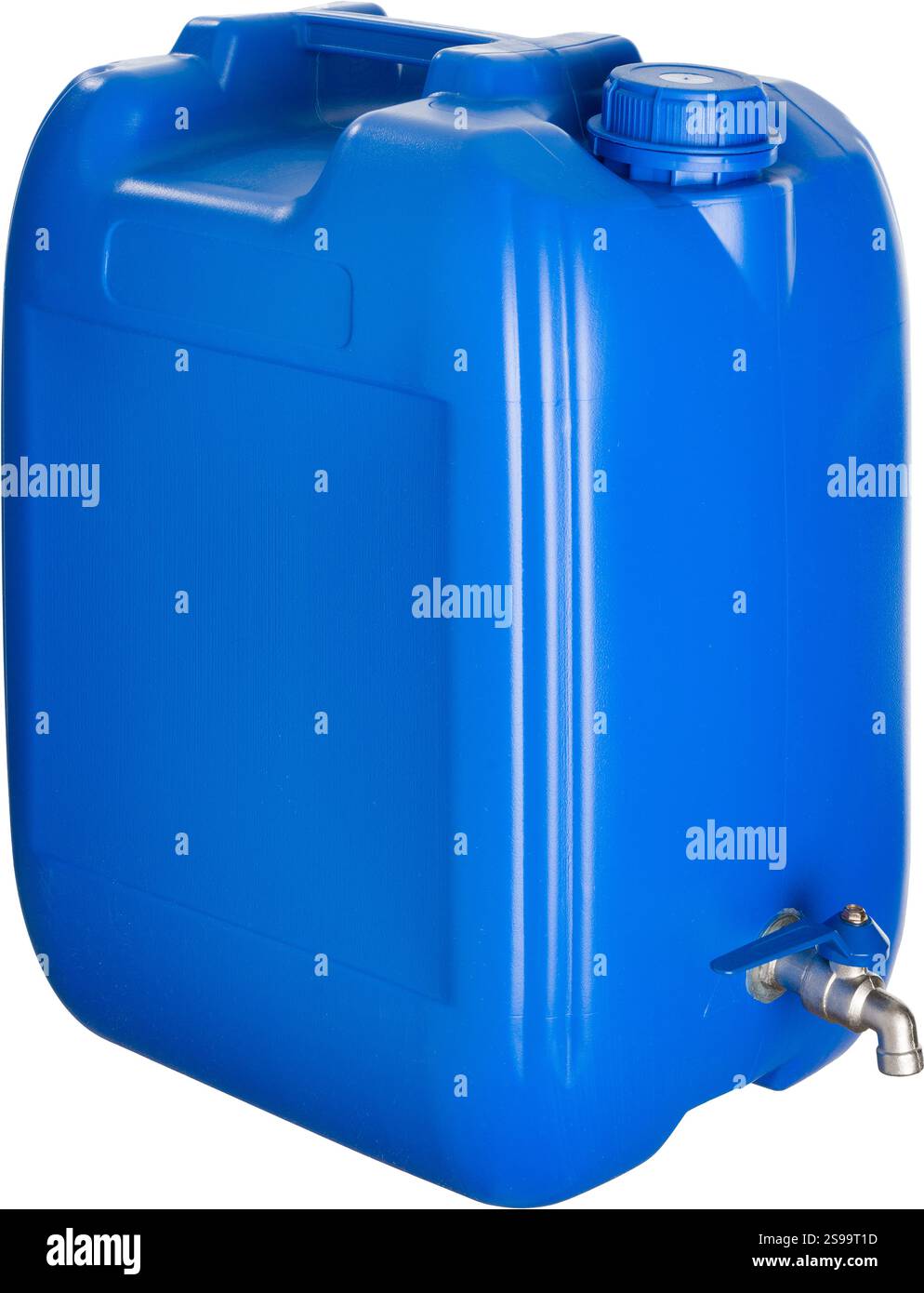Blue Plastic Water Container with Tap Stock Photo - Alamy