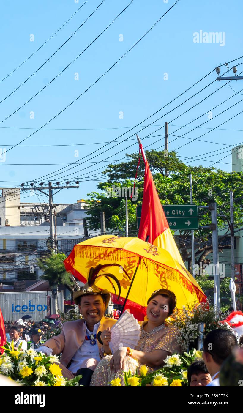 2025 Sinulog festival in Cebu, Philippines. The figures of the Señor ...