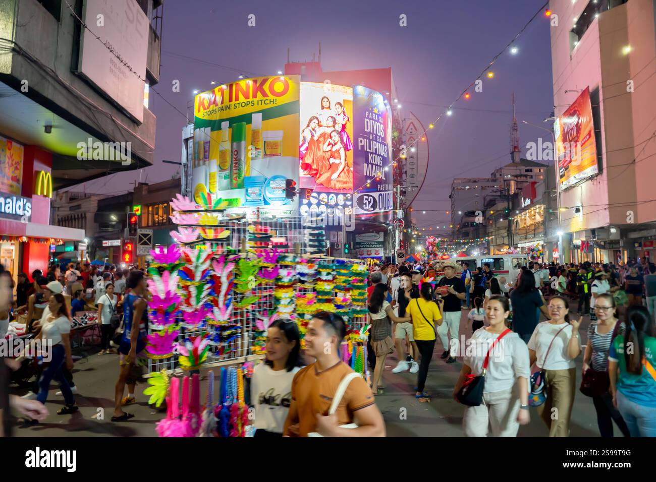 Colon street night life urban scene Cebu, Philippines Stock Photo - Alamy