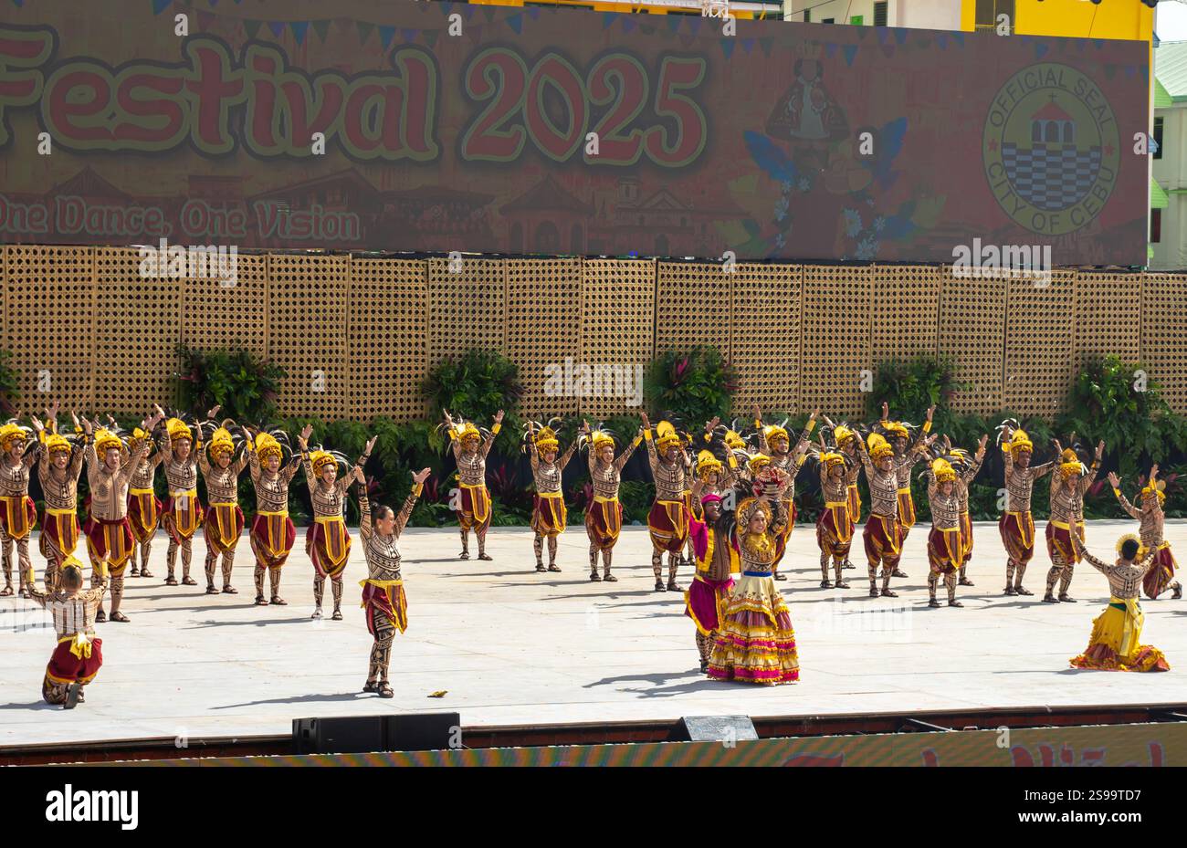 2025 Dance group on stage at Grand Parade Sinulog festival in Cebu ...
