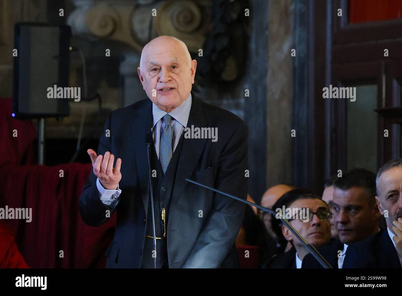 Naples, Italy, 25 January 2025. The Minister of Justice Carlo Nordio ...