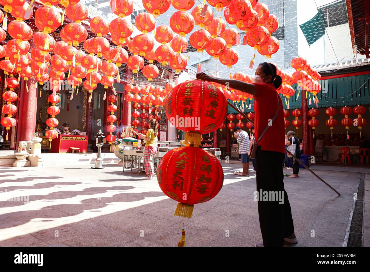 BANGKOK, THAILAND January 25, 2025 - A Chinese shrine in Yaowarat ...