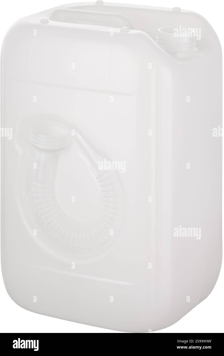 Open white plastic container for liquids Stock Photo - Alamy