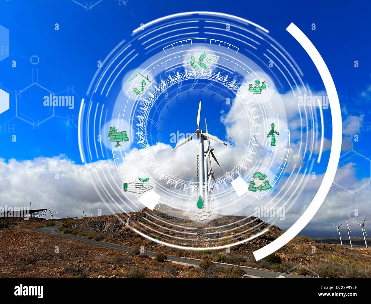 Wind energy concept Stock Photo - Alamy