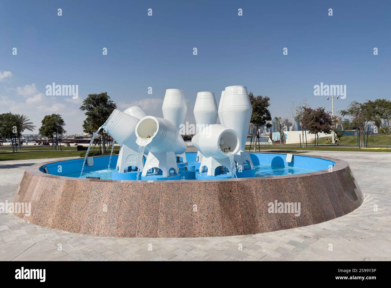 Water jar fountain at the corniche of Doha, Qatar Stock Photo - Alamy