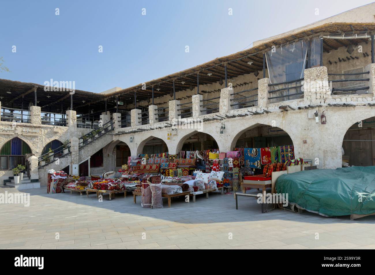 In the streets of Souq Waqif market in Doha. Doha is capital of Qatar ...