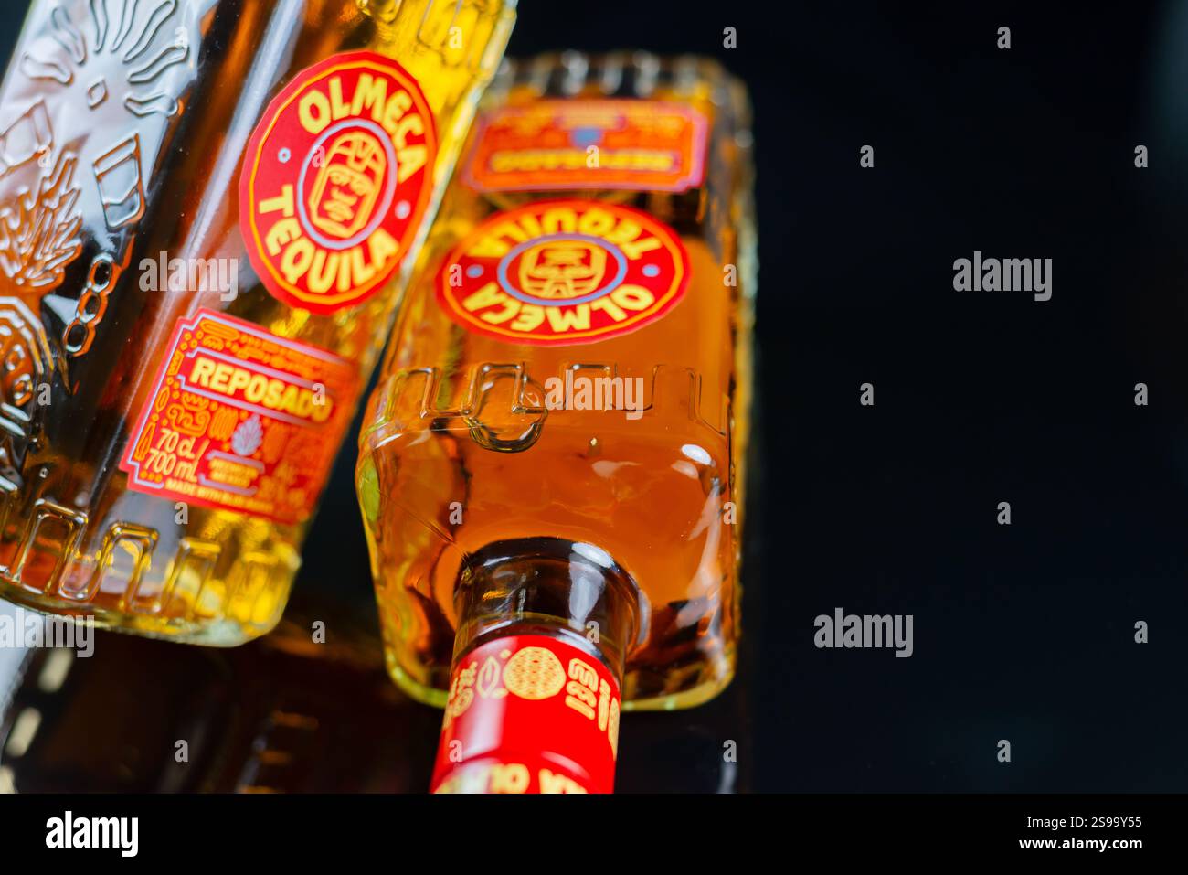 LONDON, UK - 30 MAY 2024 Olmeca Reposado Tequila is one of the few ...