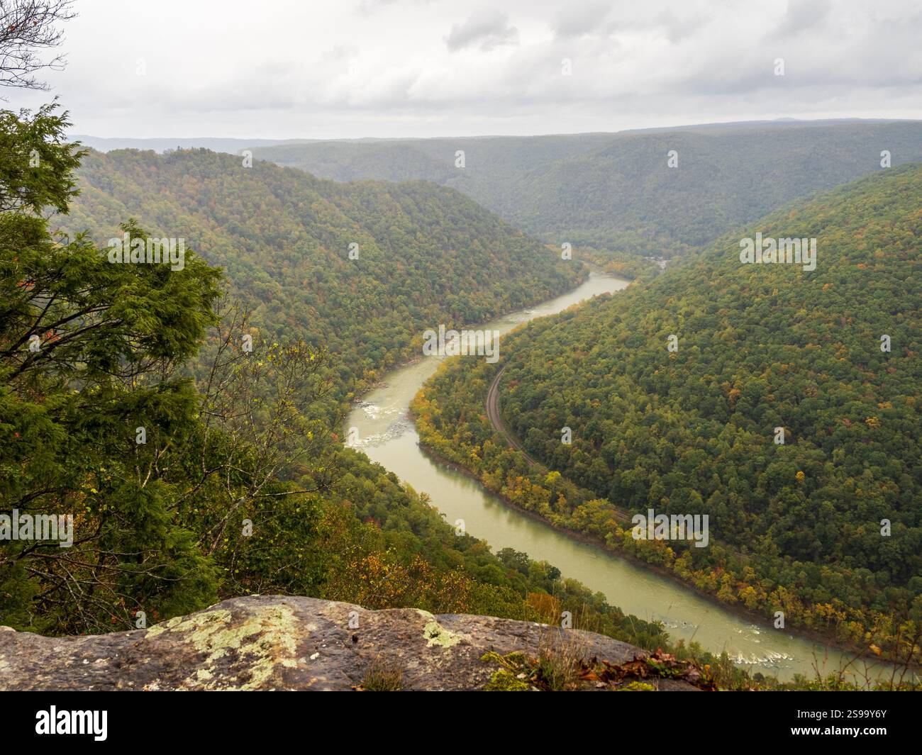 The mountains at New River Gorge National Park display vibrant early ...