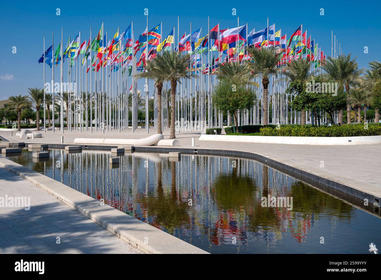The Flag Plaza, displays 119 flags from countries with authorized ...