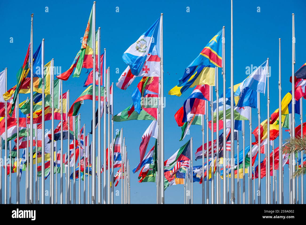 The Flag Plaza, displays 119 flags from countries with authorized ...