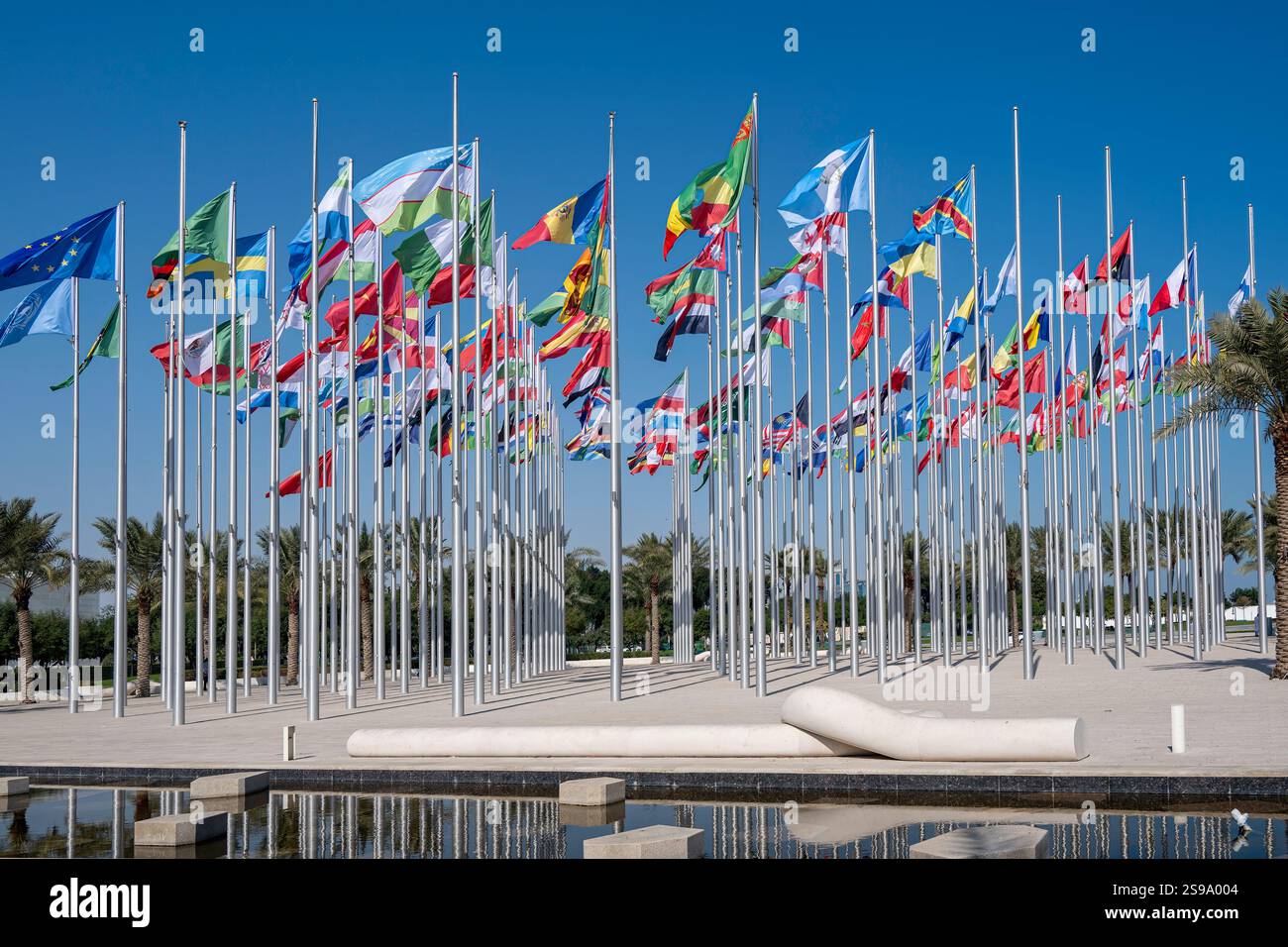 The Flag Plaza, displays 119 flags from countries with authorized ...