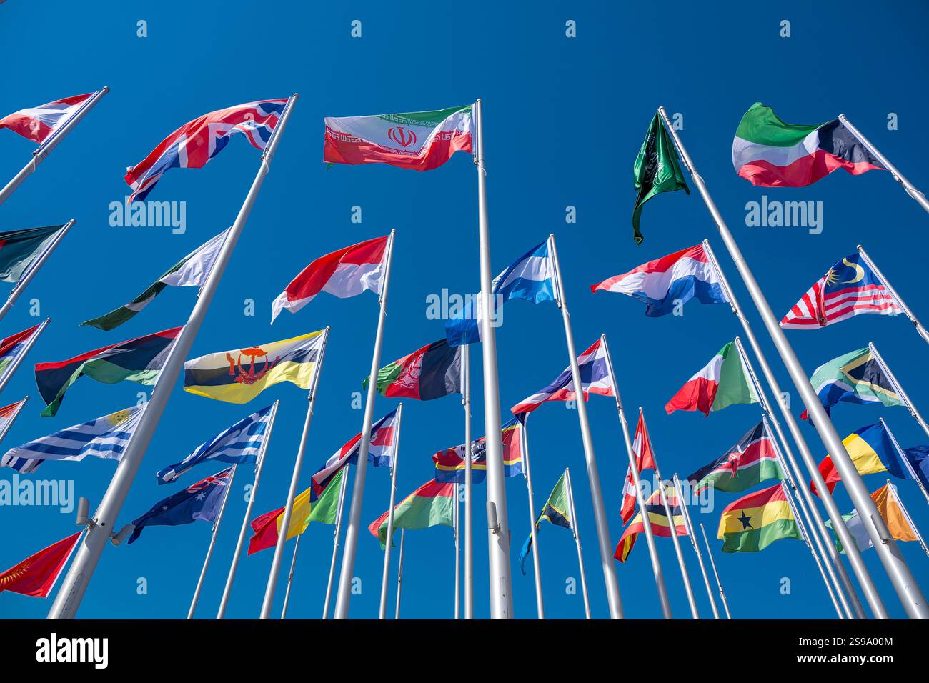The Flag Plaza, displays 119 flags from countries with authorized ...