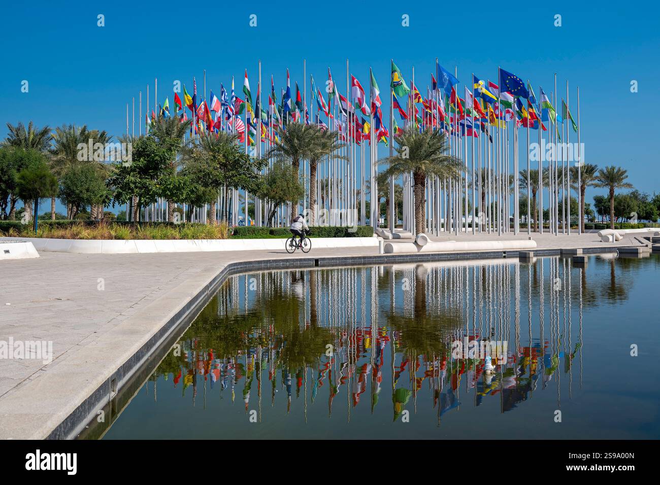 The Flag Plaza, displays 119 flags from countries with authorized ...
