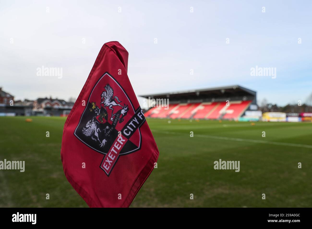 A general view inside of St James’ Park, home of Exeter City ahead of ...