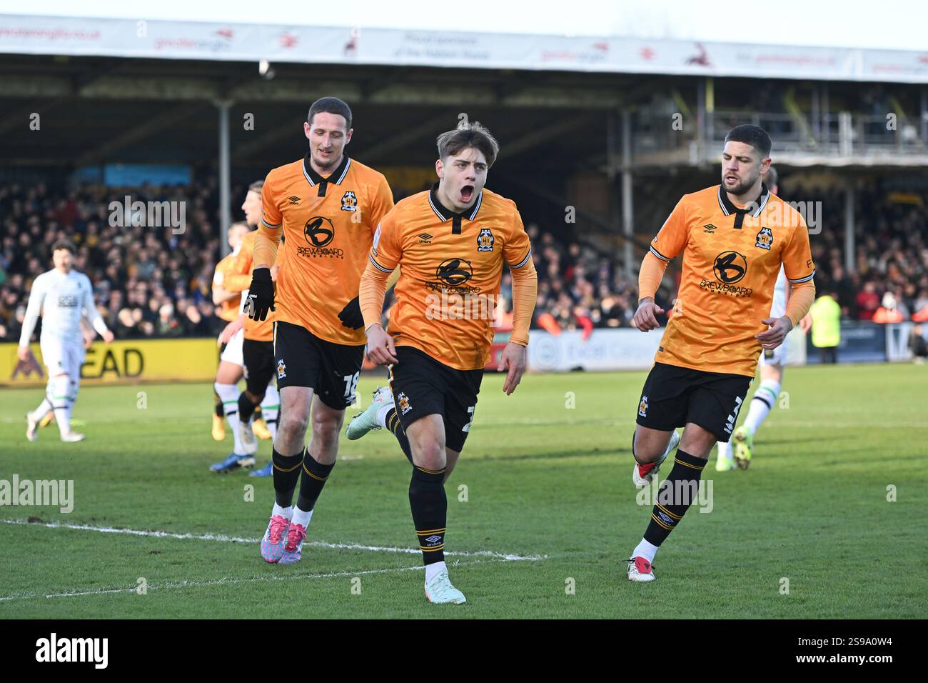 Josh Stokes (22 Cambridge United) celebrates after scoring teams second ...