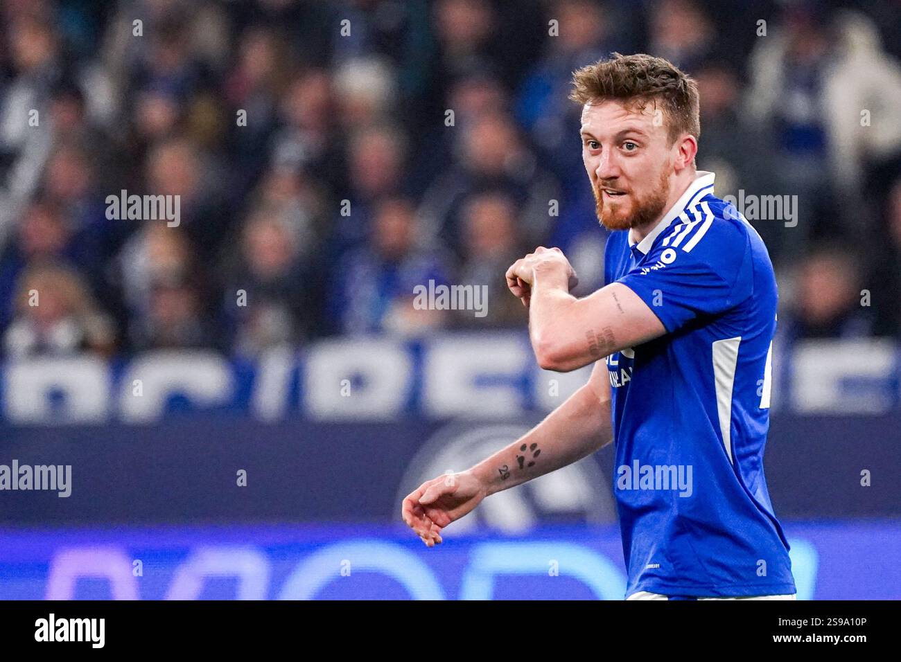 GELSENKIRCHEN, NETHERLANDS - JANUARY 25: Tobias Mohr of FC Schalke 04 ...